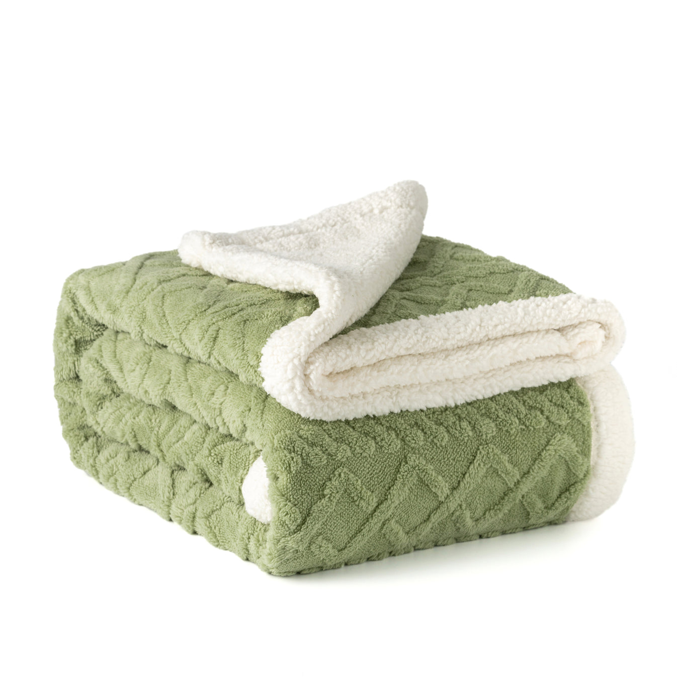 Mellowdy | Jacquard Shaggy Weft Knitted Sherpa Blanket
